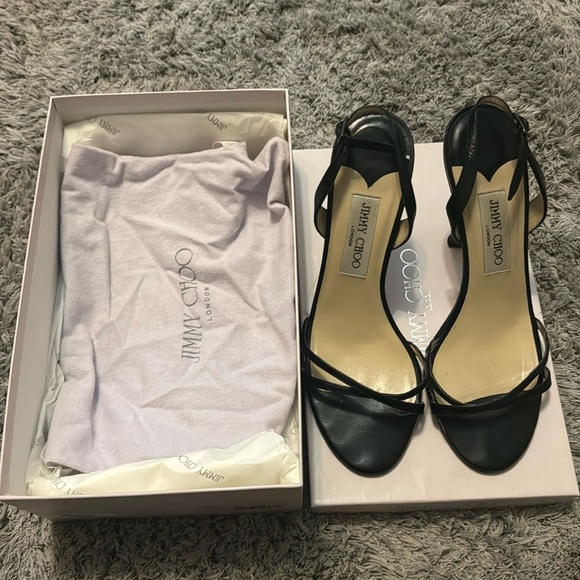 Jimmy Choo | Shoes | Jimmy Choo Black Heels 385 | Poshmark